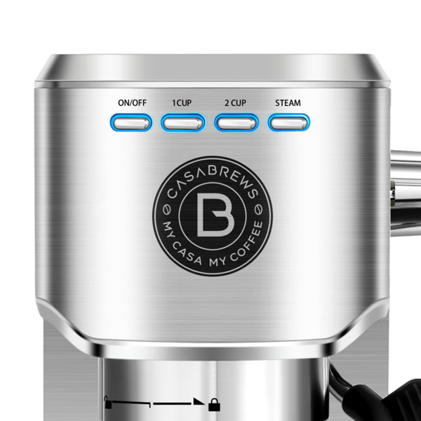 Casabrews 20 Bar Espresso Machine With Milk Frothing System, Stainless ...