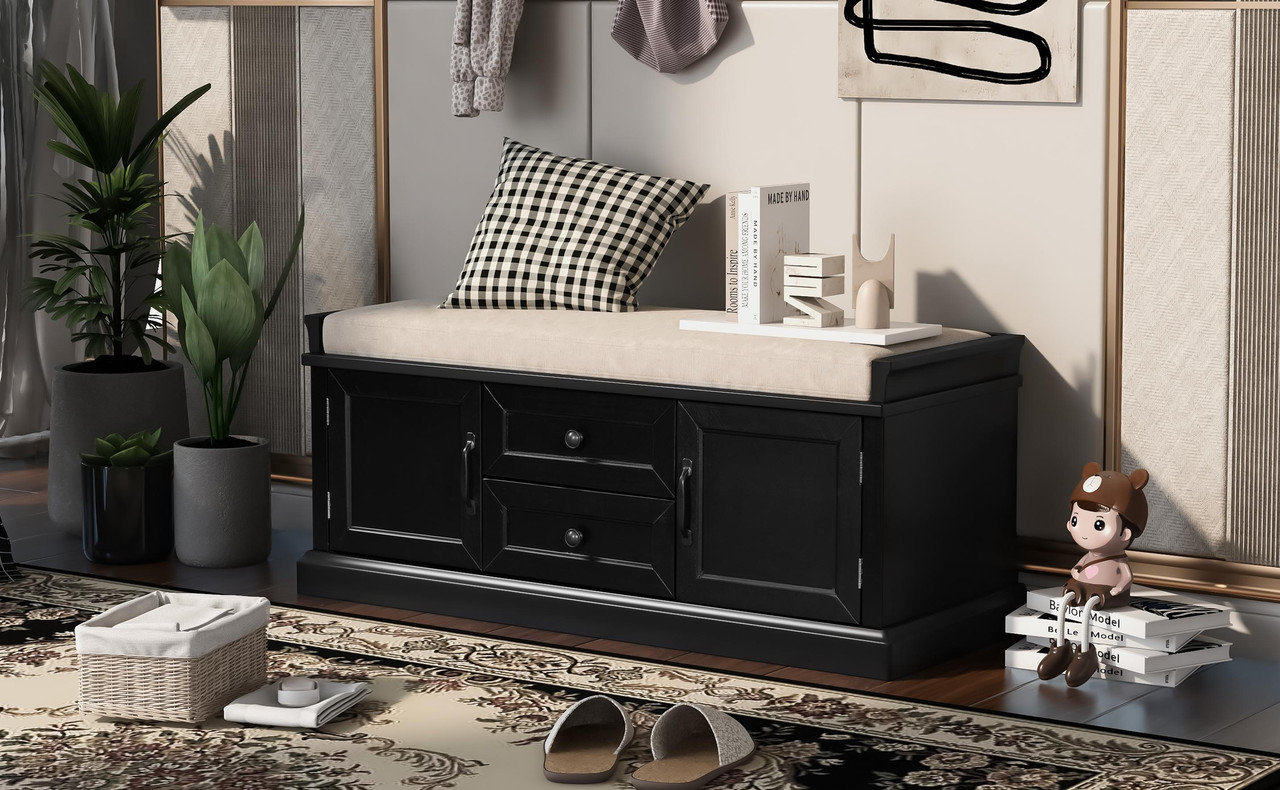 Red Barrel Studio Multi-Functional Storage Bench - 2 Drawers & 2 ...
