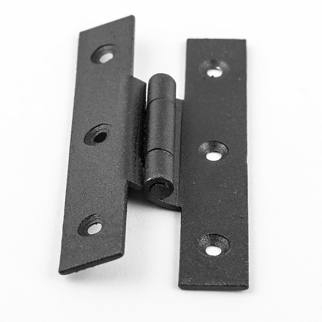 The Renovators Supply Inc. Black Wrought Iron Cabinet H Hinge 3.5" H 1/ ...