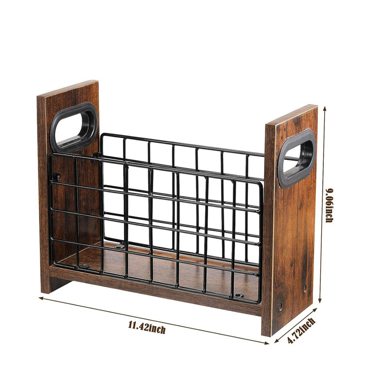 17 Stories Wood Free Standing Magazine Rack - Wayfair Canada