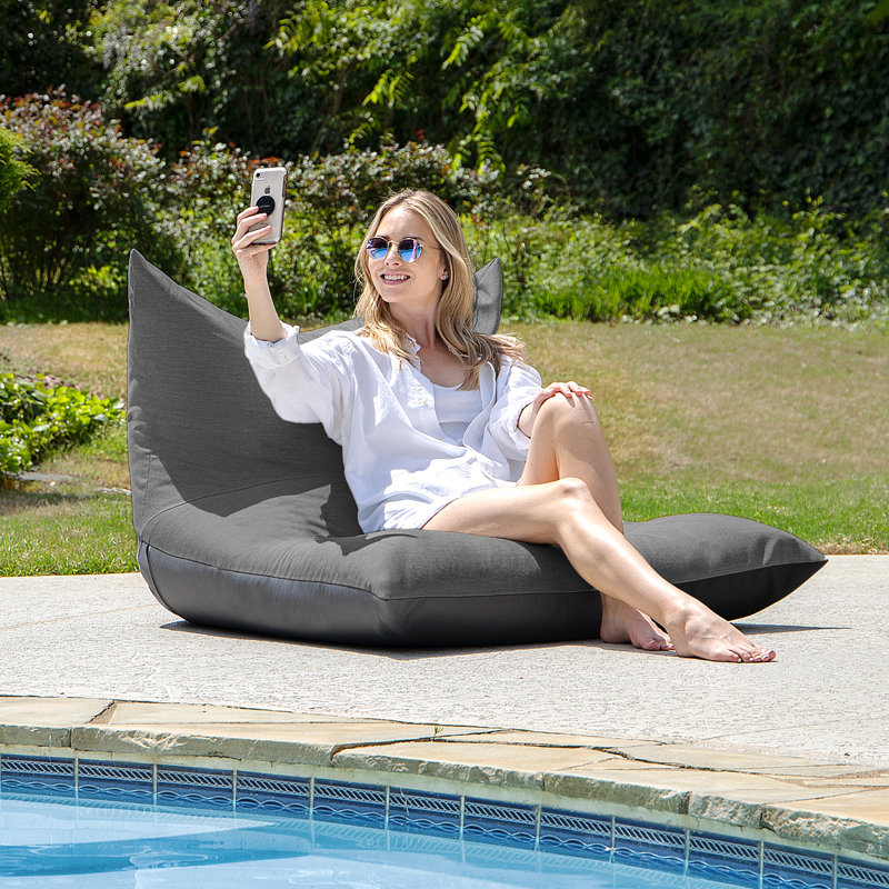 Ebern Designs Finster Outdoor Bean Bag Lounge Chair - Sunbrella | Wayfair