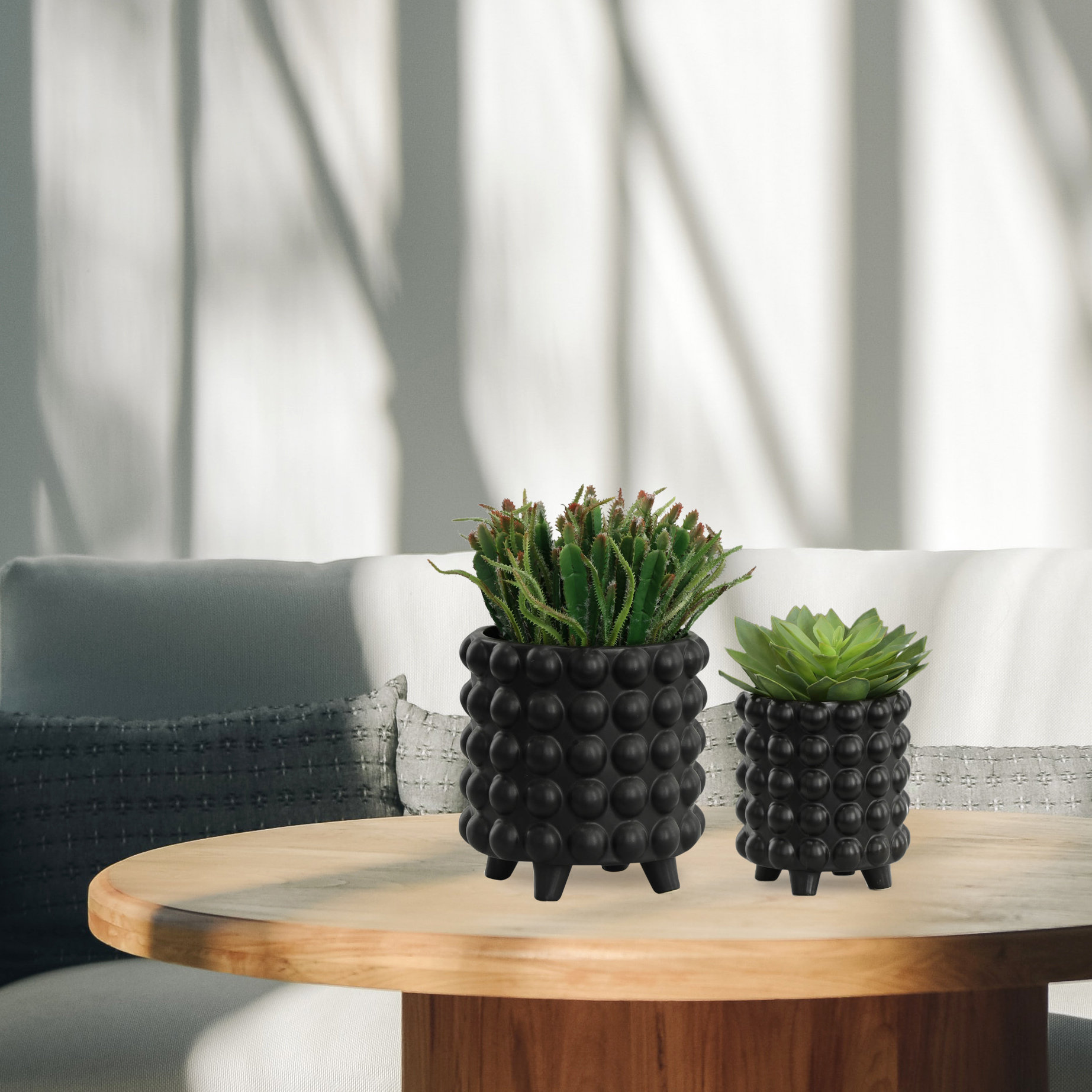 Joss & Main 2 Piece Ceramic Planters - Contemporary Planter Set for ...