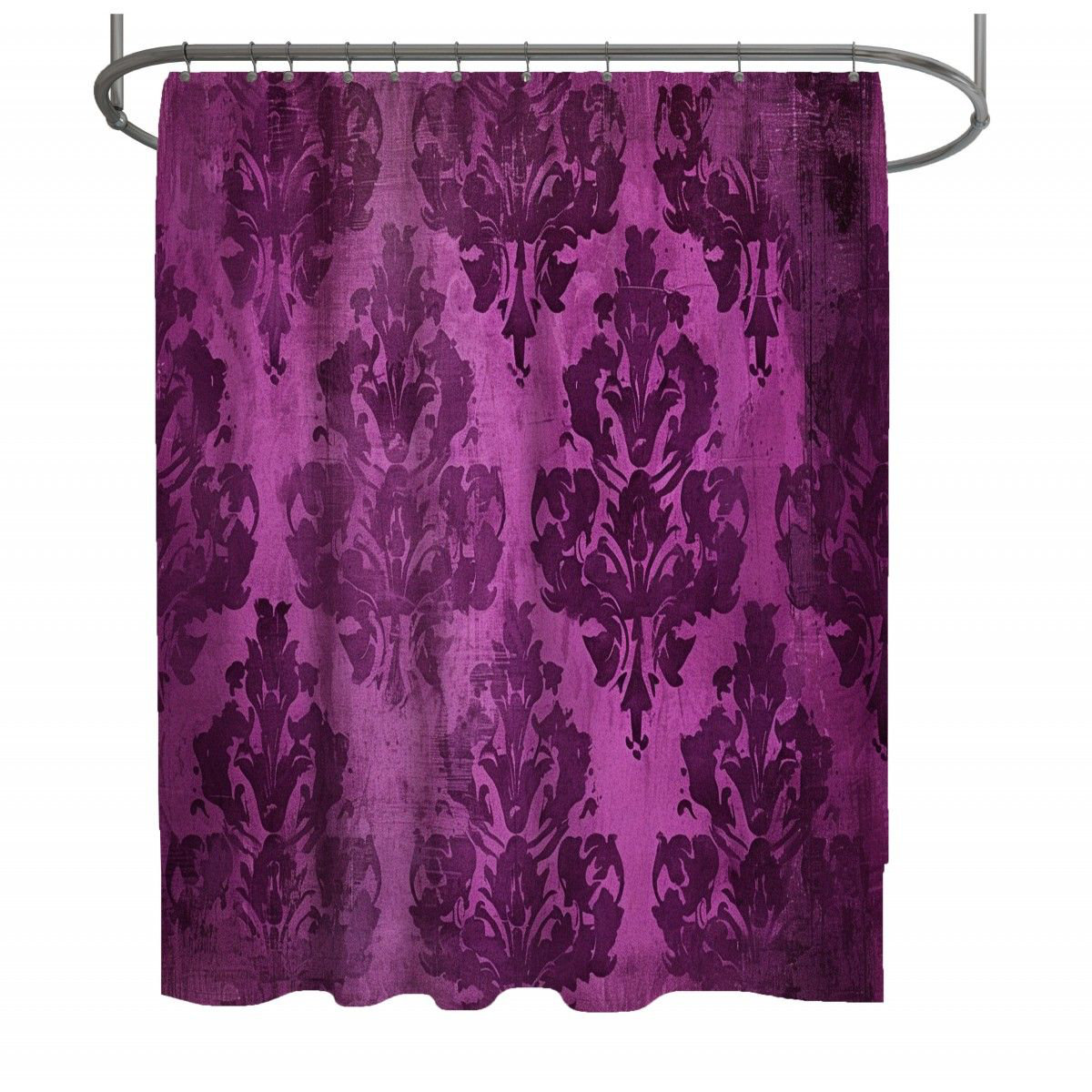 VisionDecor Damask Shower Curtain - Classic Bathroom Decor - Wayfair Canada