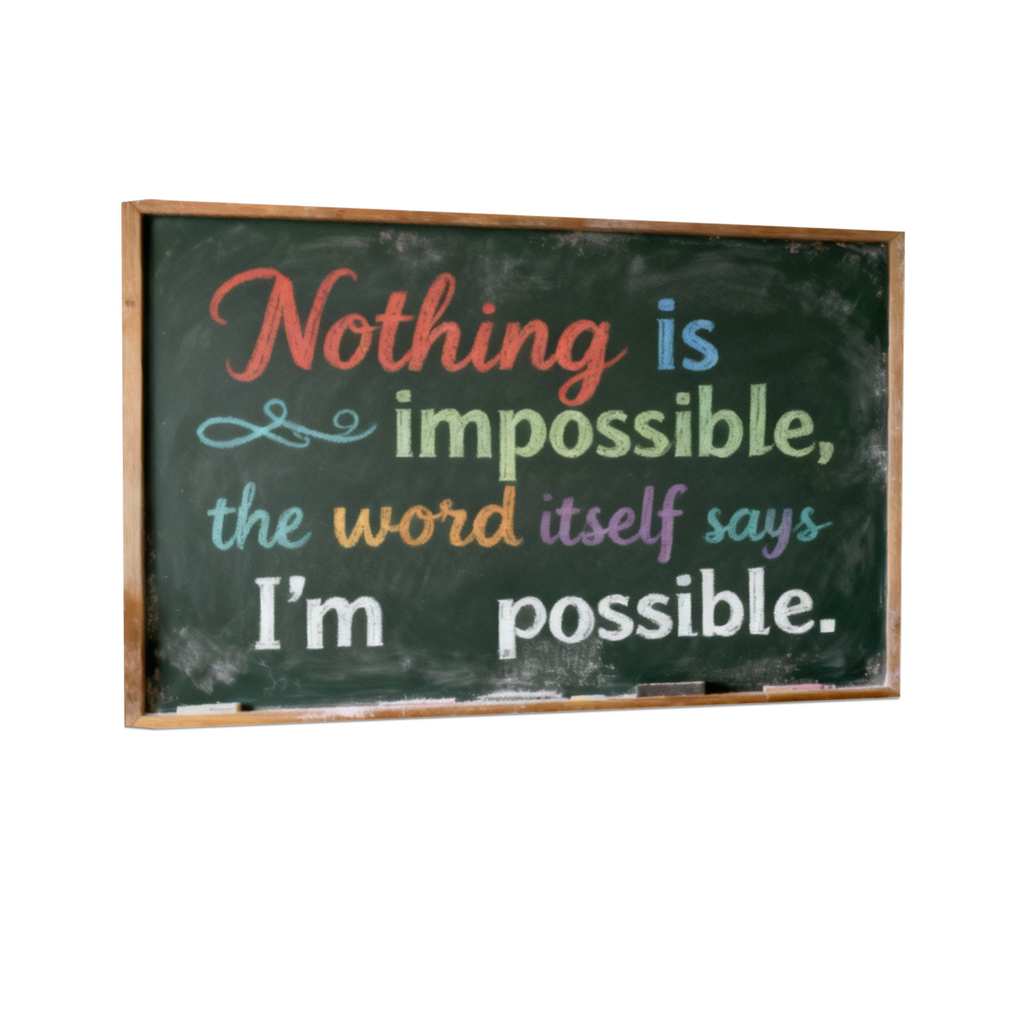 August Grove® Text & Numbers Nothing Is Impossible Word Says I'm ...
