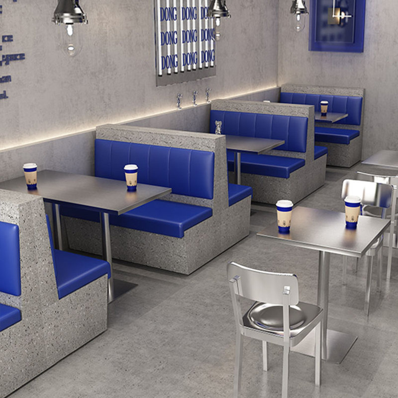 Canadian Linen Industrial Style Cafe Restaurant Benches Upholstered ...