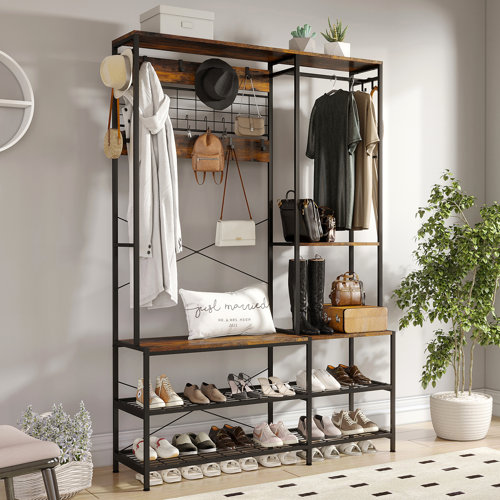 Metal Hall Trees You'll Love | Wayfair