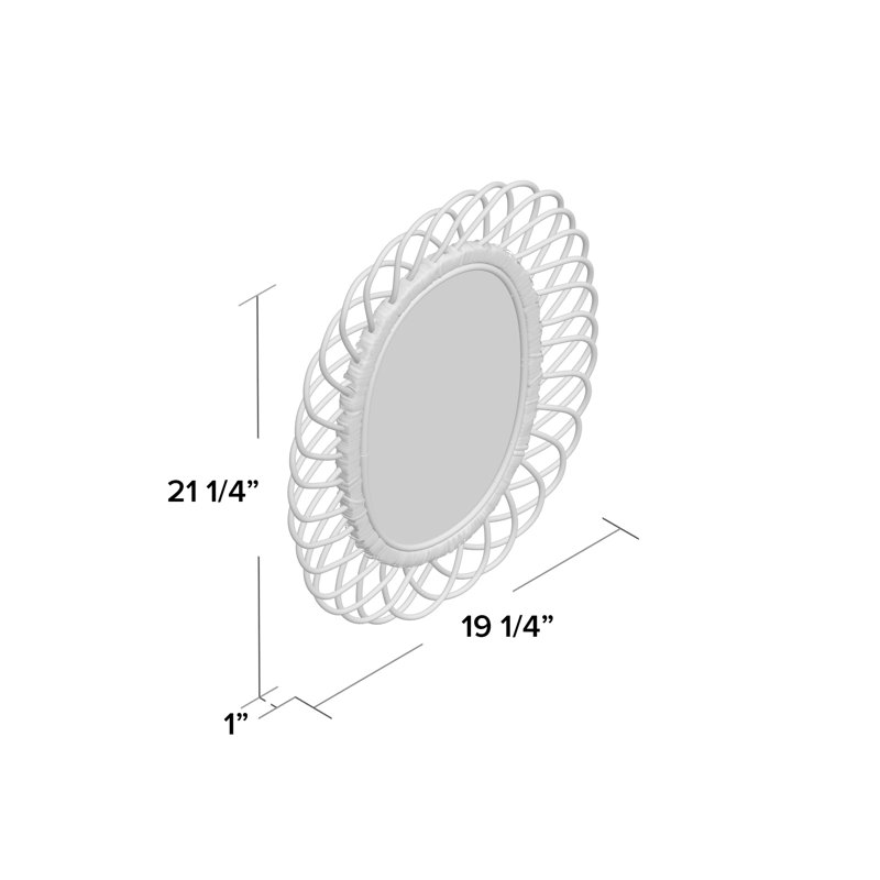 Highland Dunes Overton Bamboo Oval Wall Mirror & Reviews | Wayfair