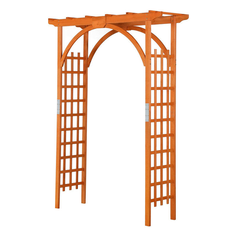 Arlmont & Co. 85in Wooden Garden Trellis Horticulture Garden Arch ...