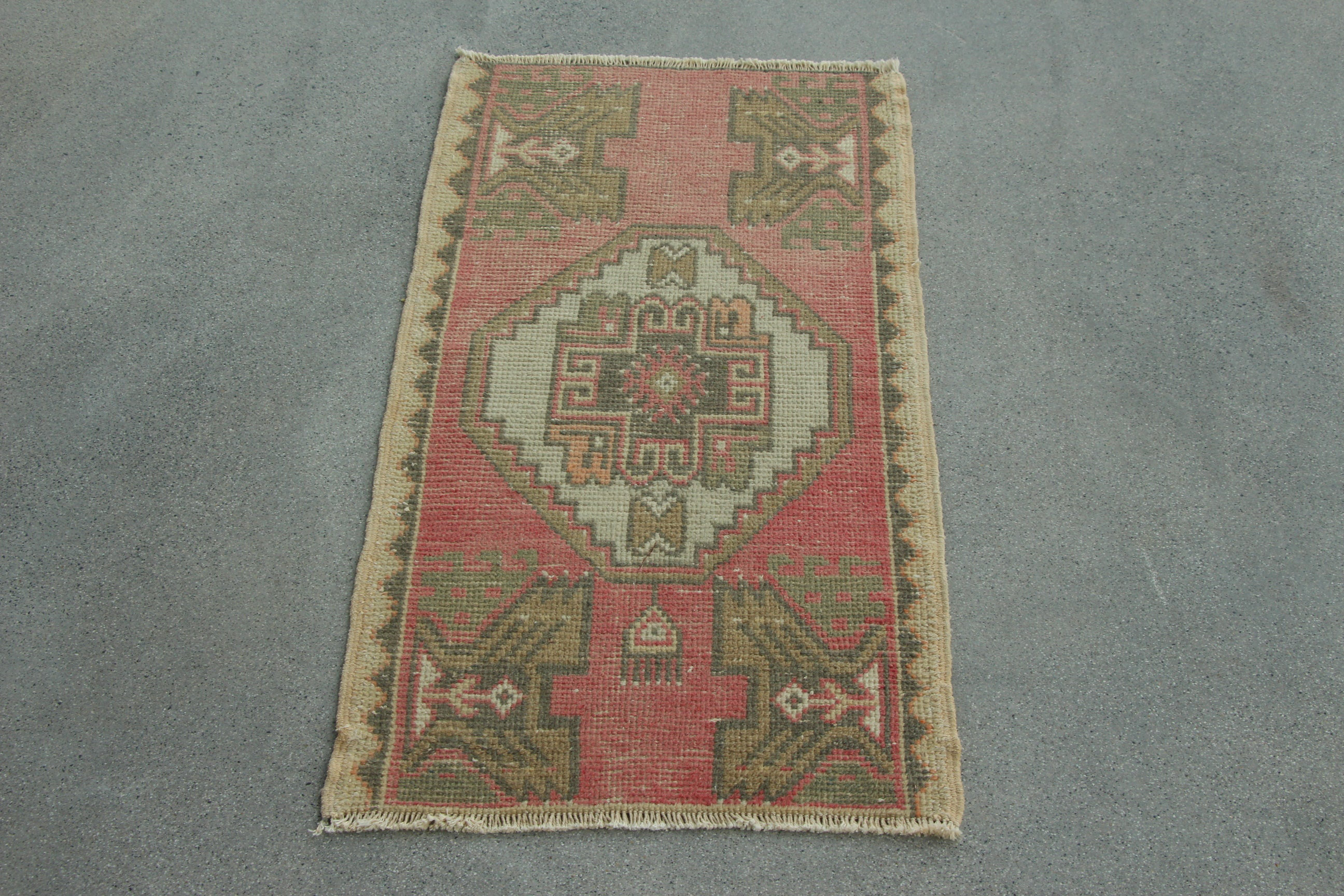 Red Barrel Studio Vintage Turkish Handwoven Small Wool Rug in Boho and ...