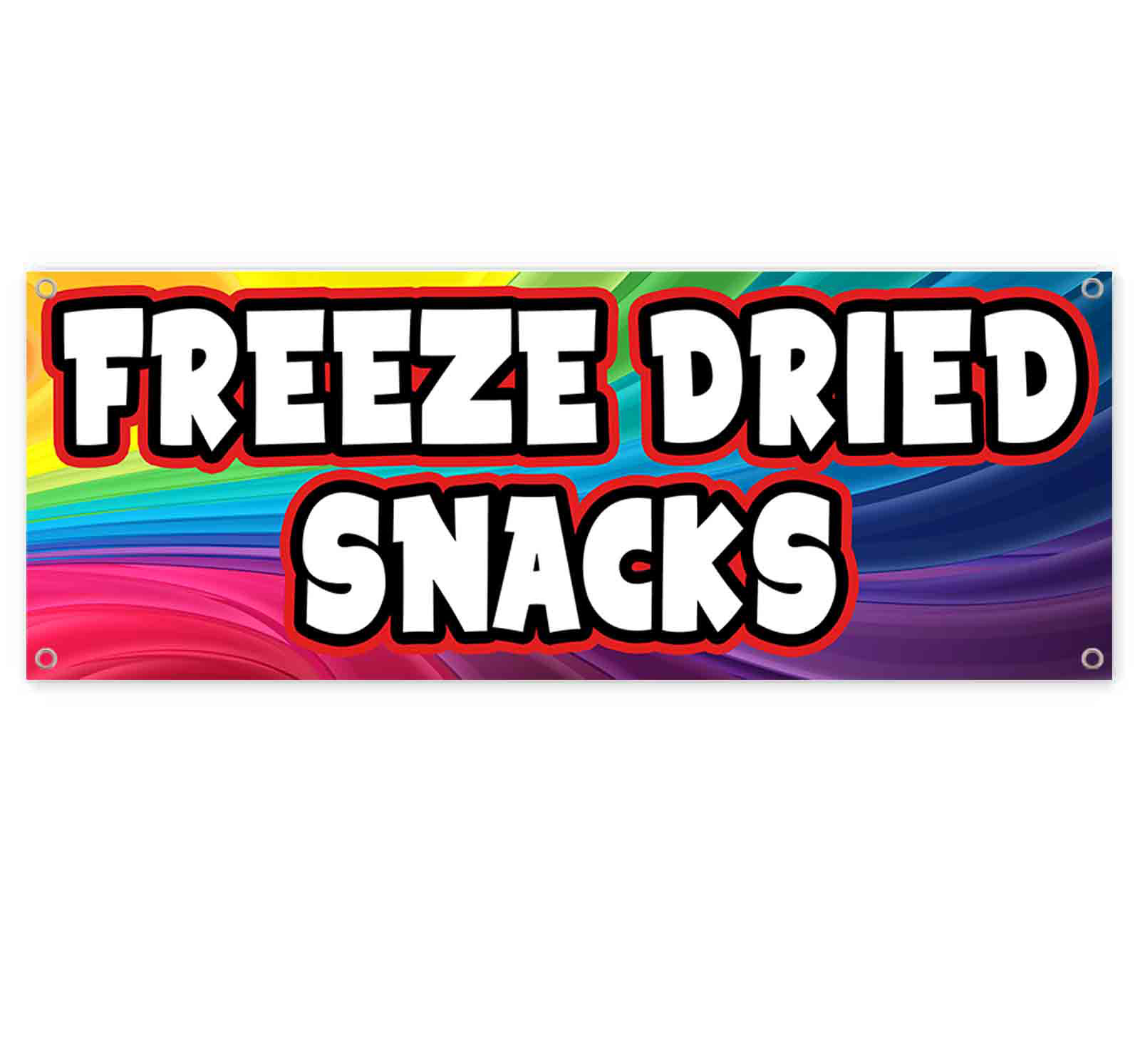 TampaPrinting Freeze Dried Snack Banner 13 oz | Non-Fabric | Heavy-Duty ...