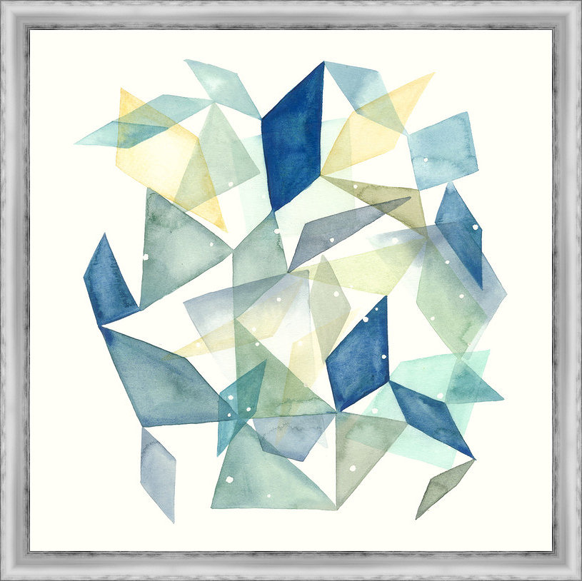 George Oliver 'Geometric Jewel Abstract II' Framed Graphic Art | Wayfair