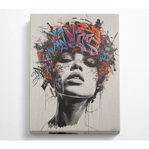 Fairmont Park Graffiti Head Woman - No Frame Print on Canvas | Wayfair ...