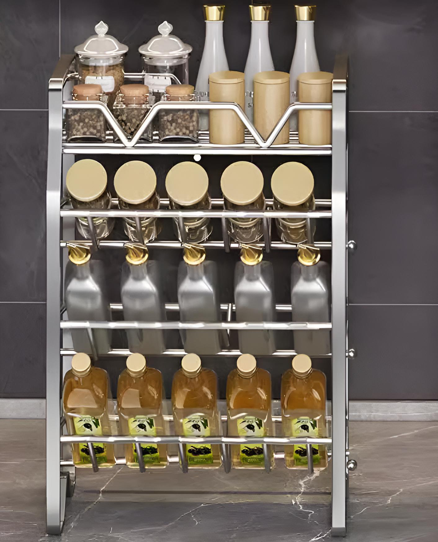 Prep & Savour Stainless Steel Spice Rack | Wayfair