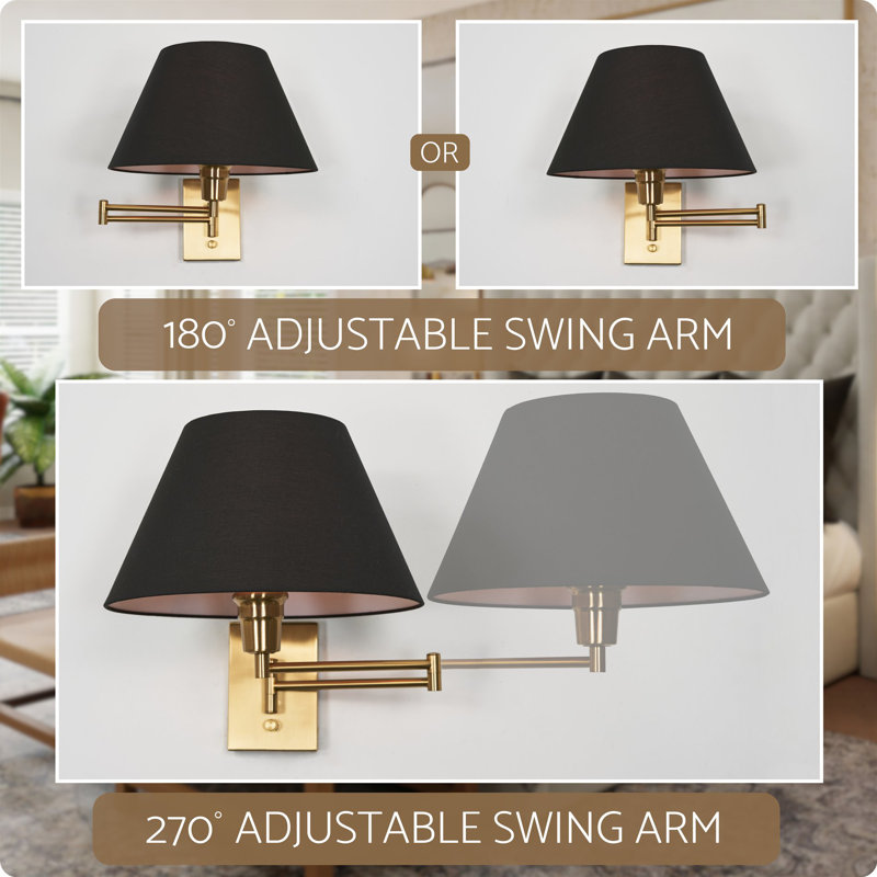 Latitude Run® 1 - Light Steel Swing Arm Sconce & Reviews | Wayfair