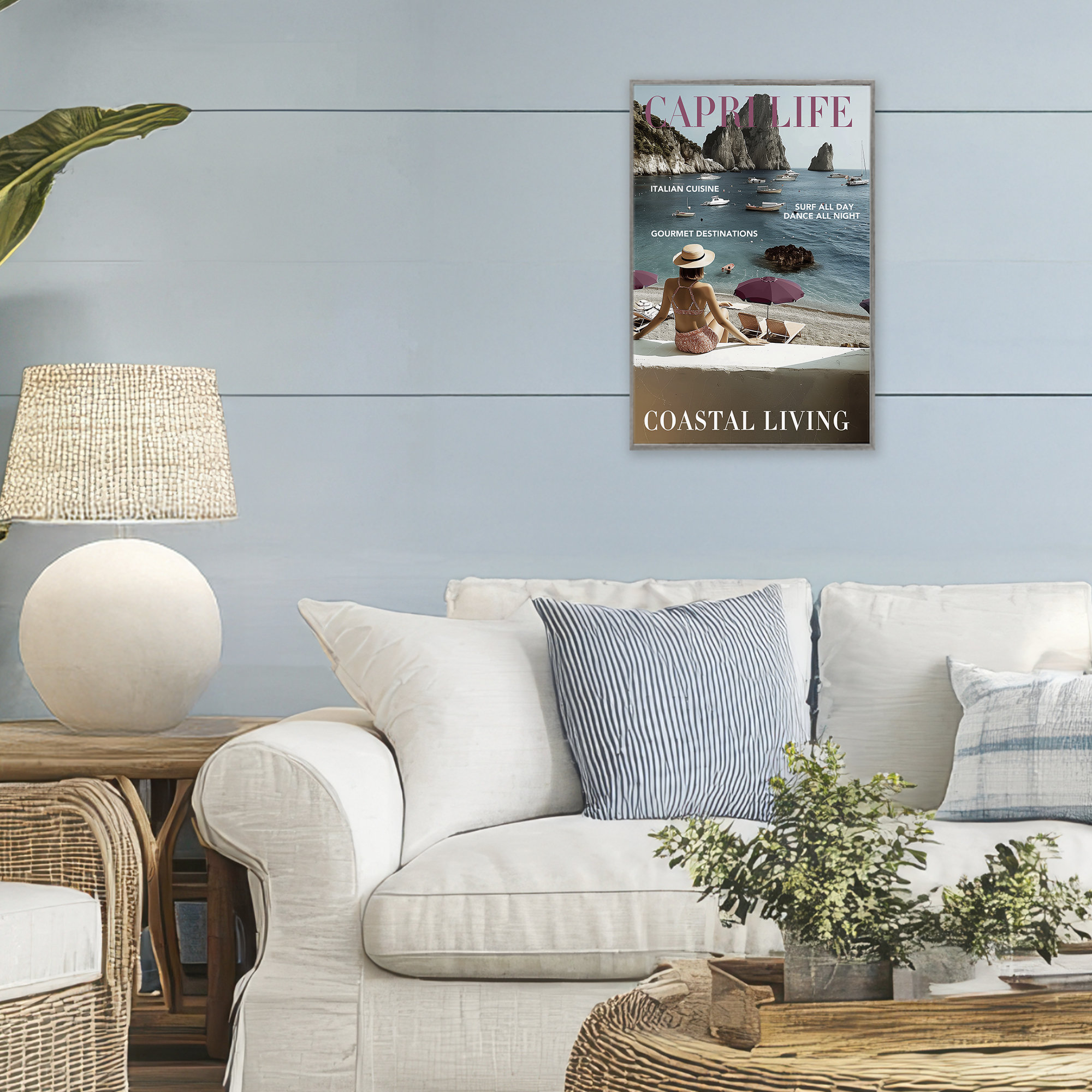 Stupell Industries Capri Life Travel Framed Giclee, design by Annabelle ...