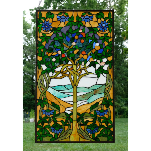 Astoria Grand 20" X 34" Large Handcrafted Stained Glass Window Panel ...