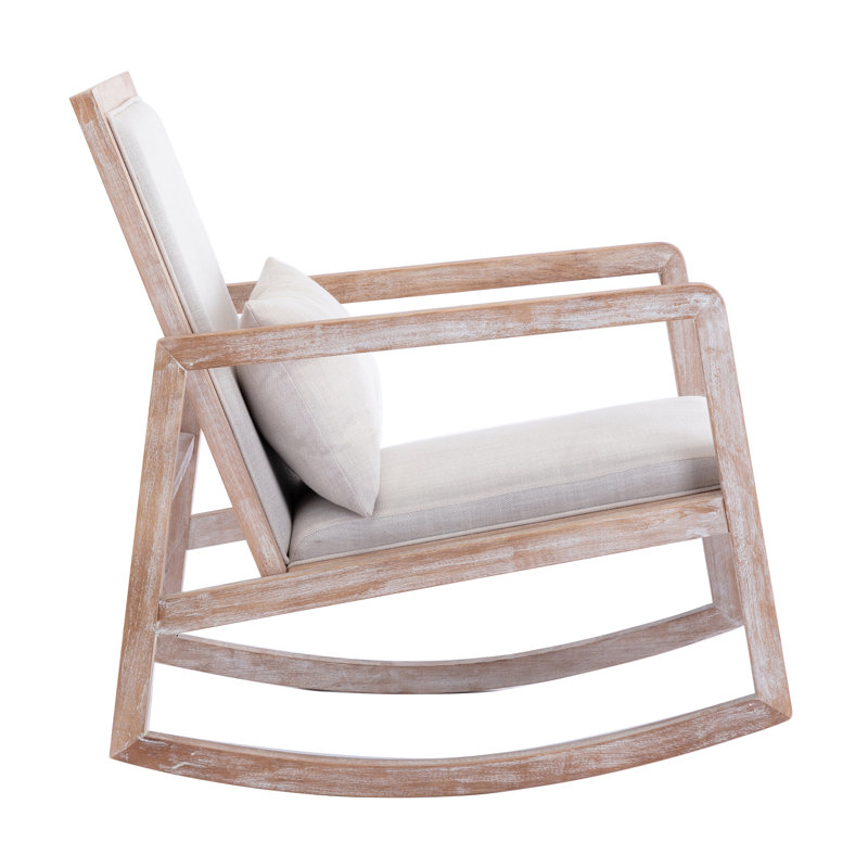 Gracie Oaks Imane-Lor Solid Wood Rocking Chair | Wayfair