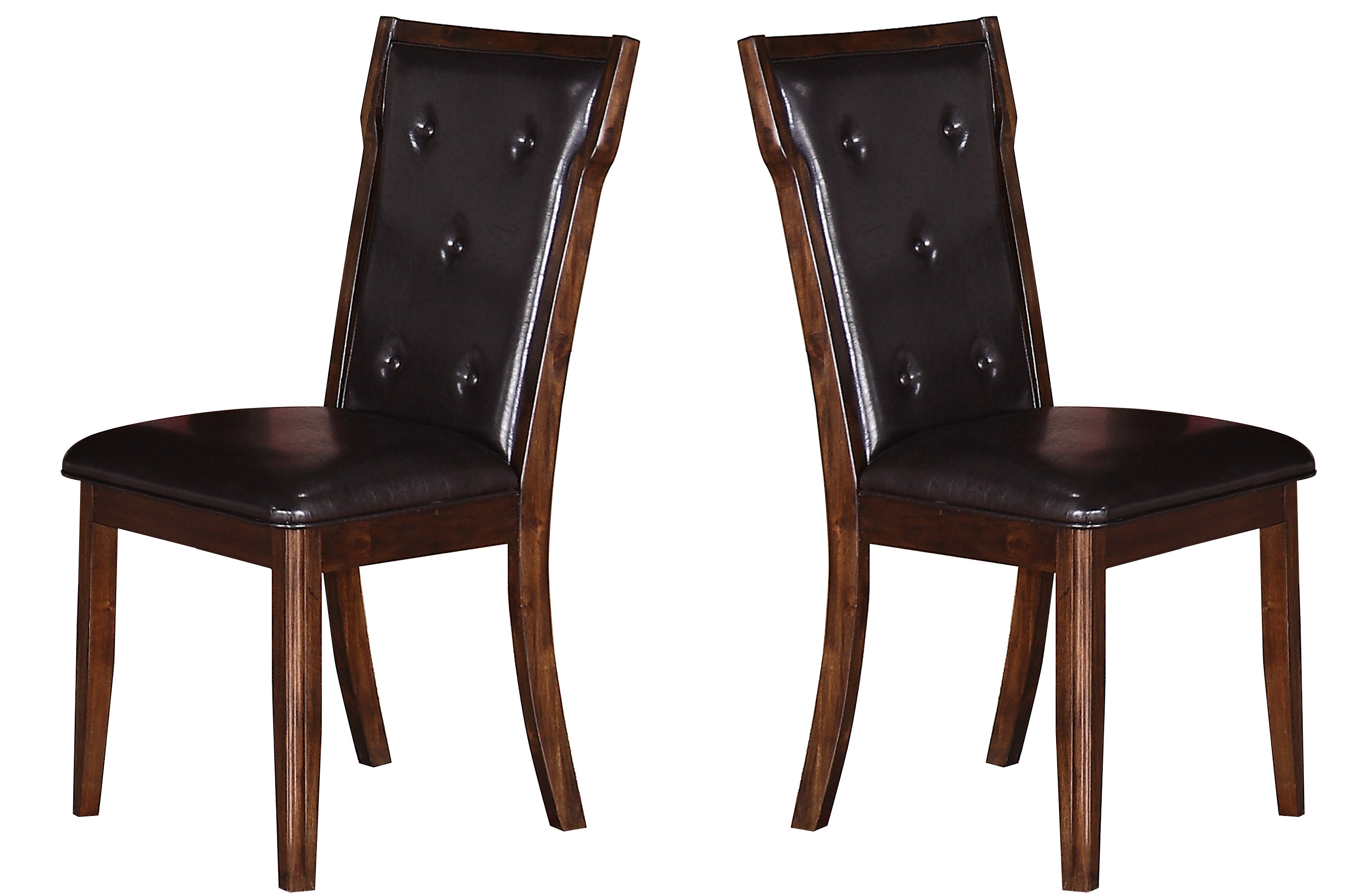 Alcott Hill® Emirjona Tufted Back Espresso Dining Chair, Set of 2 | Wayfair