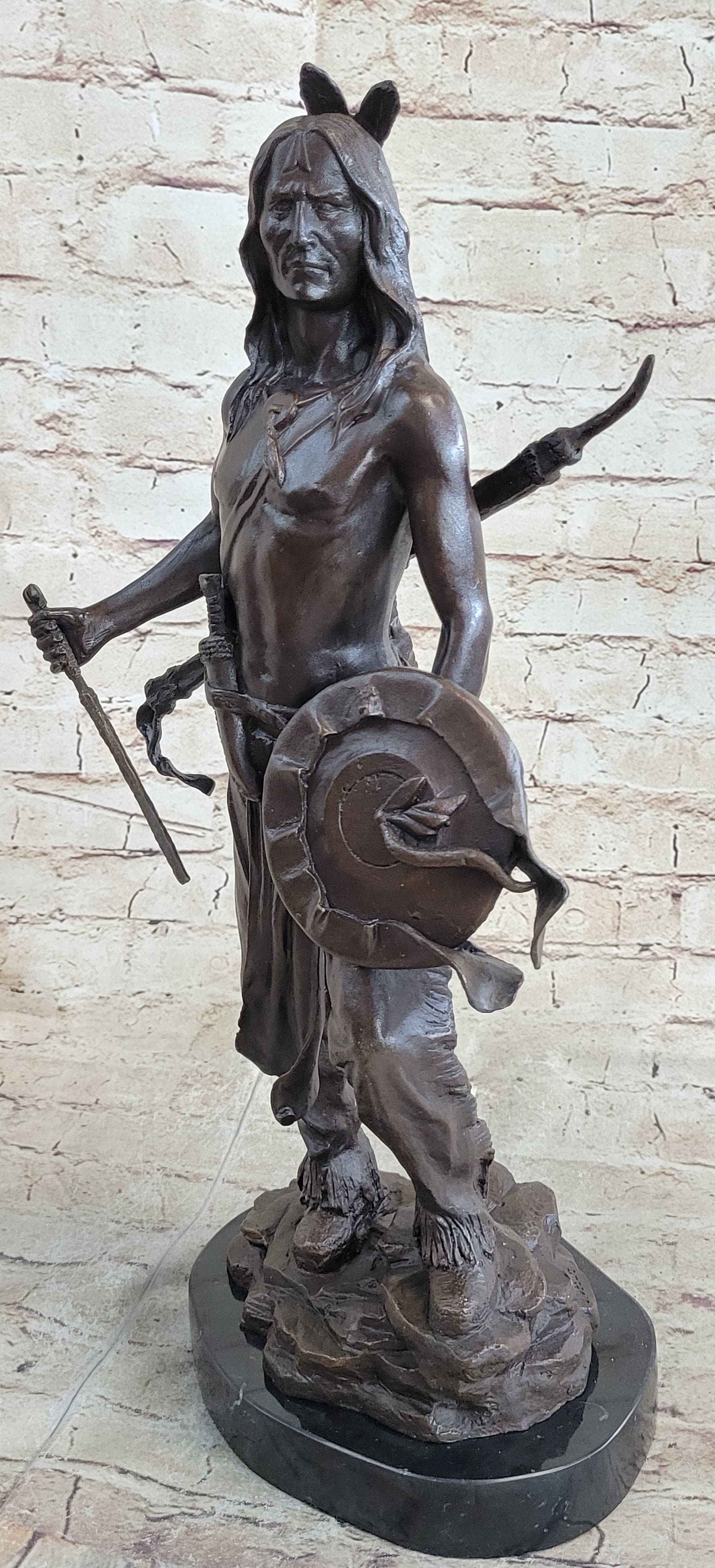 Foundry Select Native American Indian Warrior W/ Tomahawk - Bronze ...