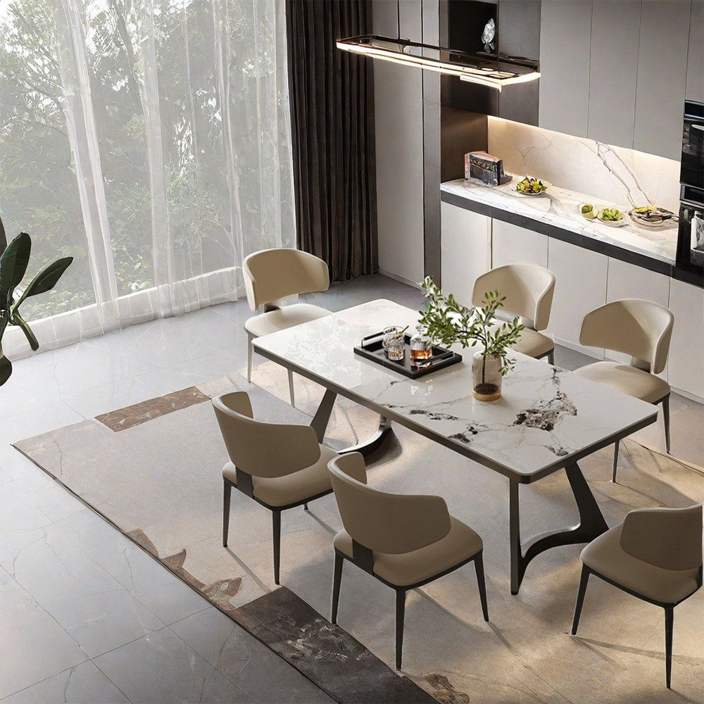 ZKuylo Modern light luxury minimalist dining table sets | Wayfair