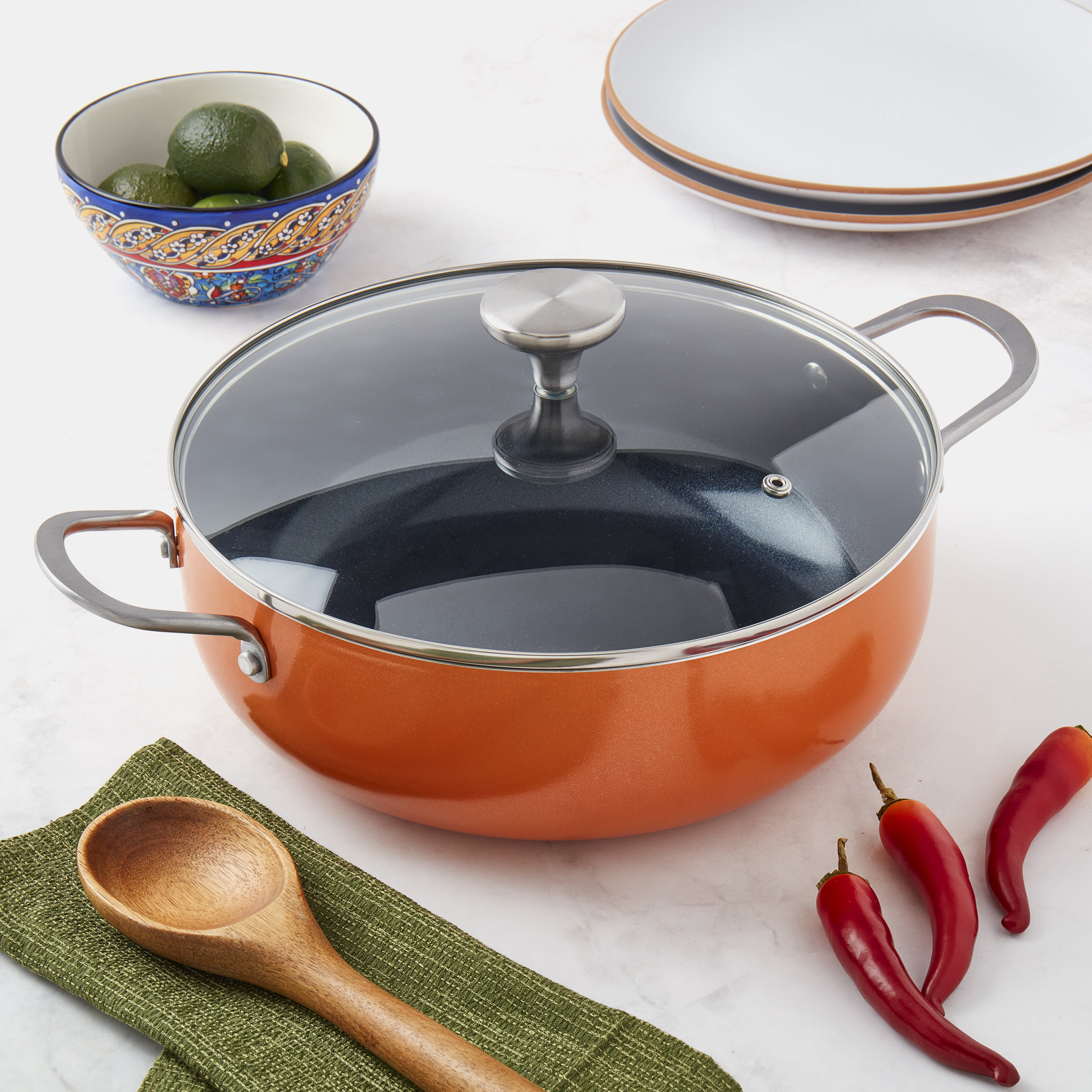 INFUSE Latin Non-Stick Aluminum Covered Caldero Saute Pan & Reviews ...