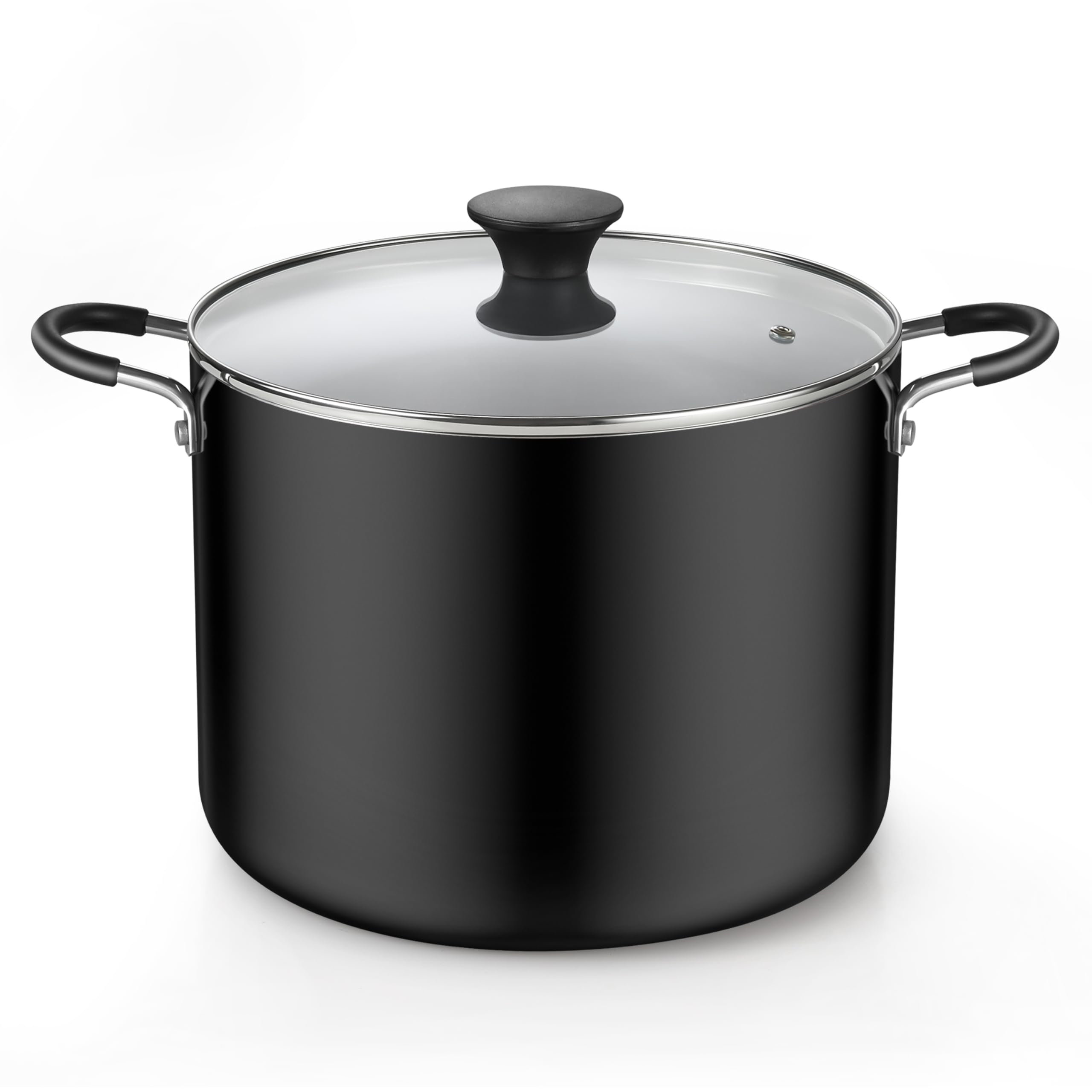 NATIONAL WINDOW Nonstick Stockpot With Lid 10.5 Quart, Deep Cooking Pot ...