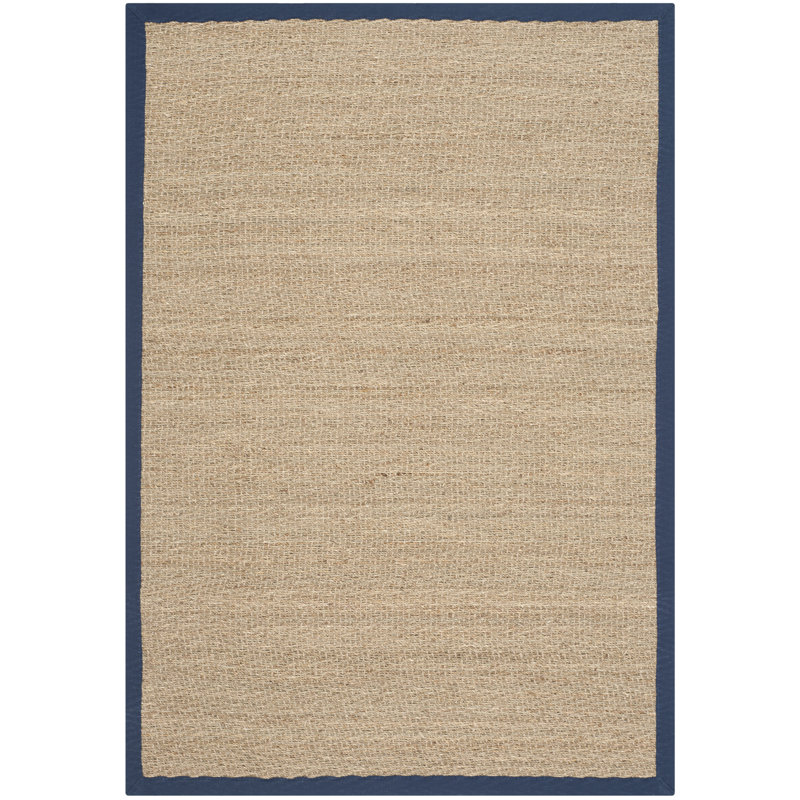 Birch Lane™ Auckland Natural/Blue Area Rug & Reviews | Wayfair
