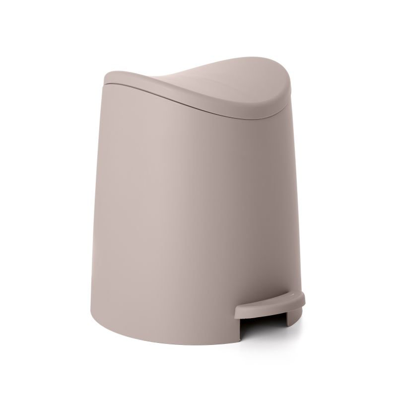 Superio Mini Bathroom Step-on Trash Can, 3 L, Tan | Wayfair