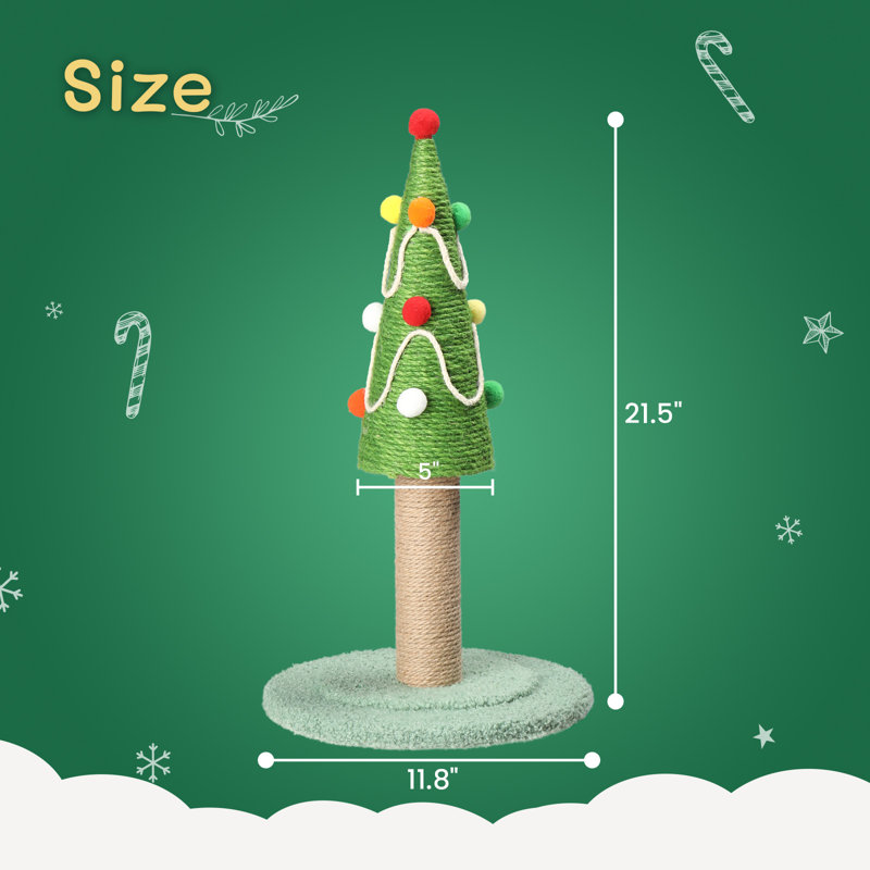Tucker Murphy Pet™ 21.5'' Christmas Tree Cat Scratching Post | Wayfair