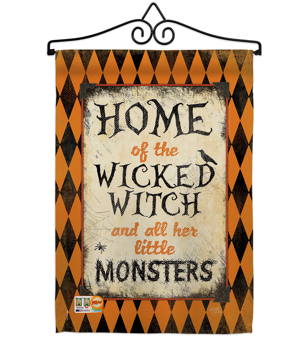 Breeze Decor Wicked Home 2-Sided Polyester 13 x 19 in. Flag Set | Wayfair Breeze Decor Wicked Home 2-Sided Polyester 13 x 19 in. Flag Set | Wayfair