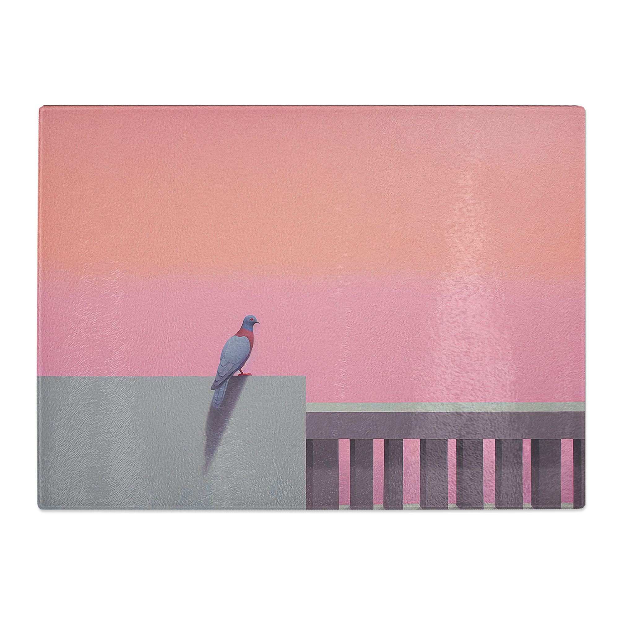 Metro Lane Pigeon Minimalism No.2 Glass Chopping Board | Wayfair.co.uk
