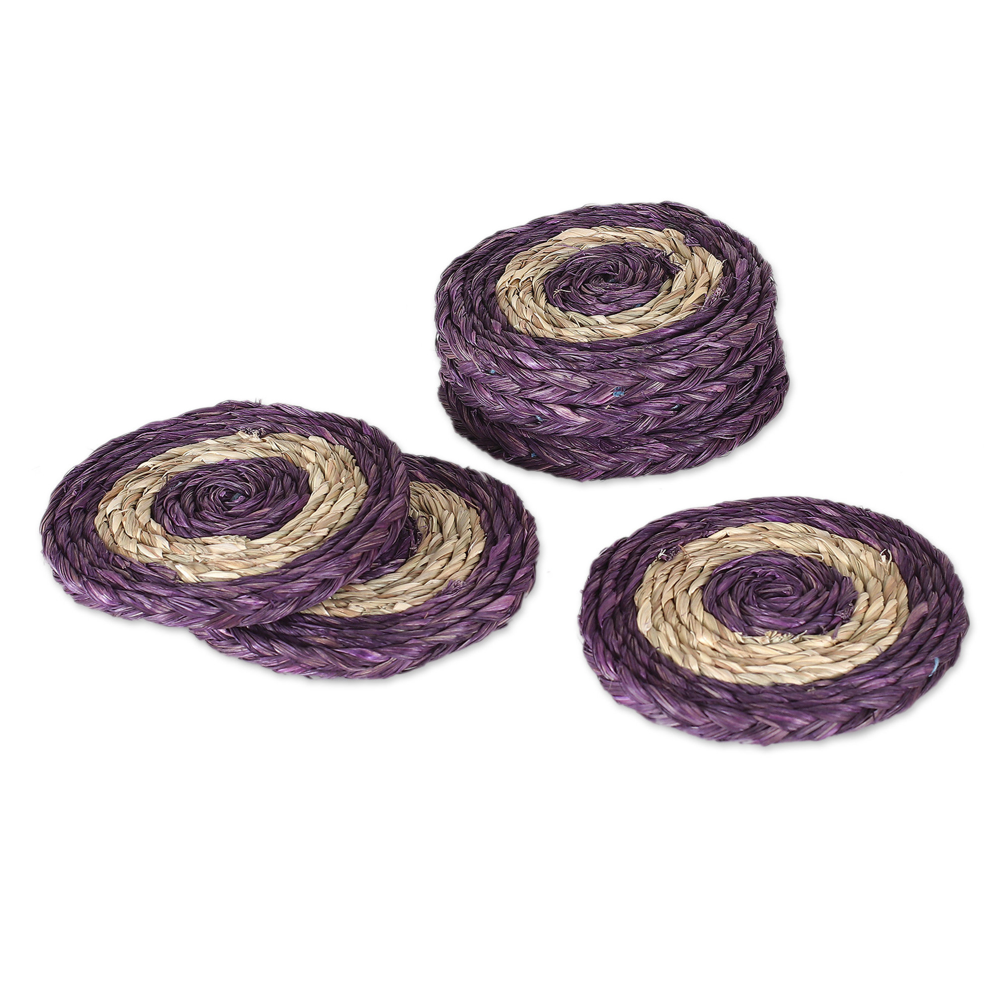 Dakota Fields Handmade Wine Aura Natural Fiber Coasters (Set Of 6 ...