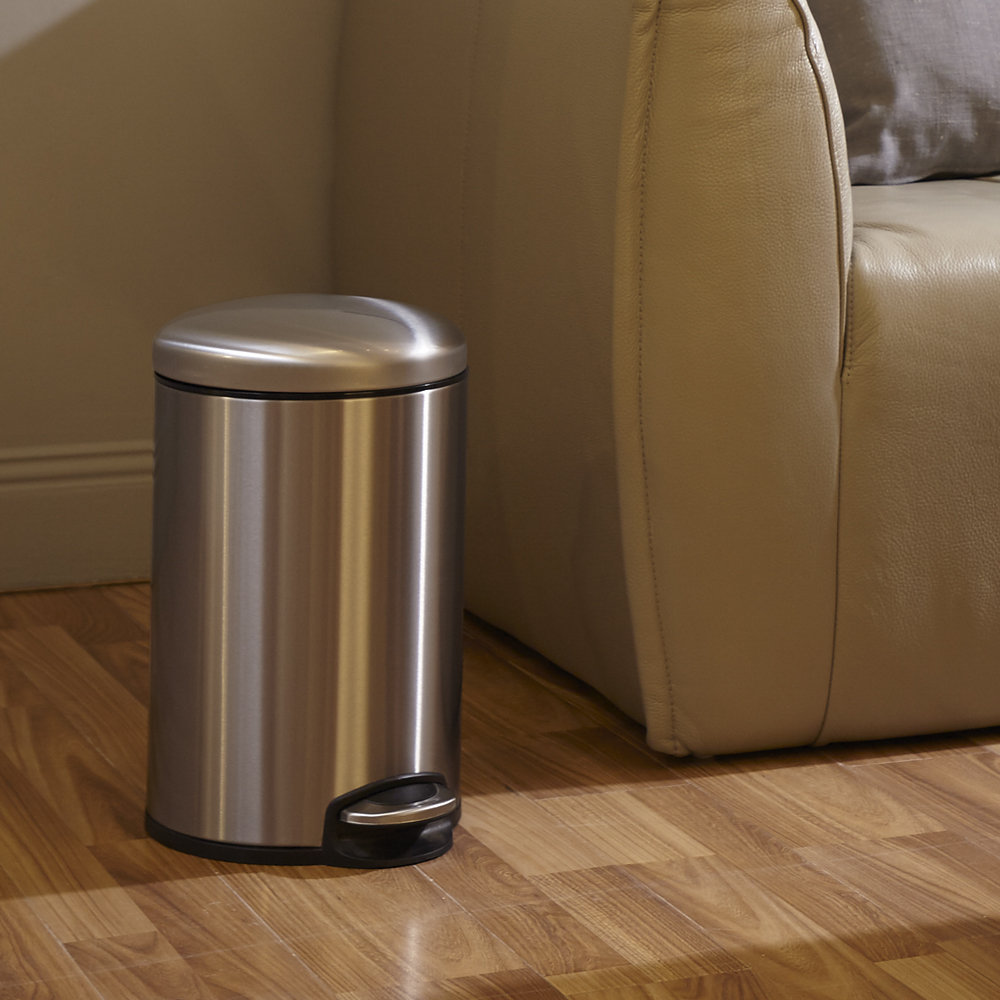 EKO Stainless Steel Step On Trash Can | Wayfair