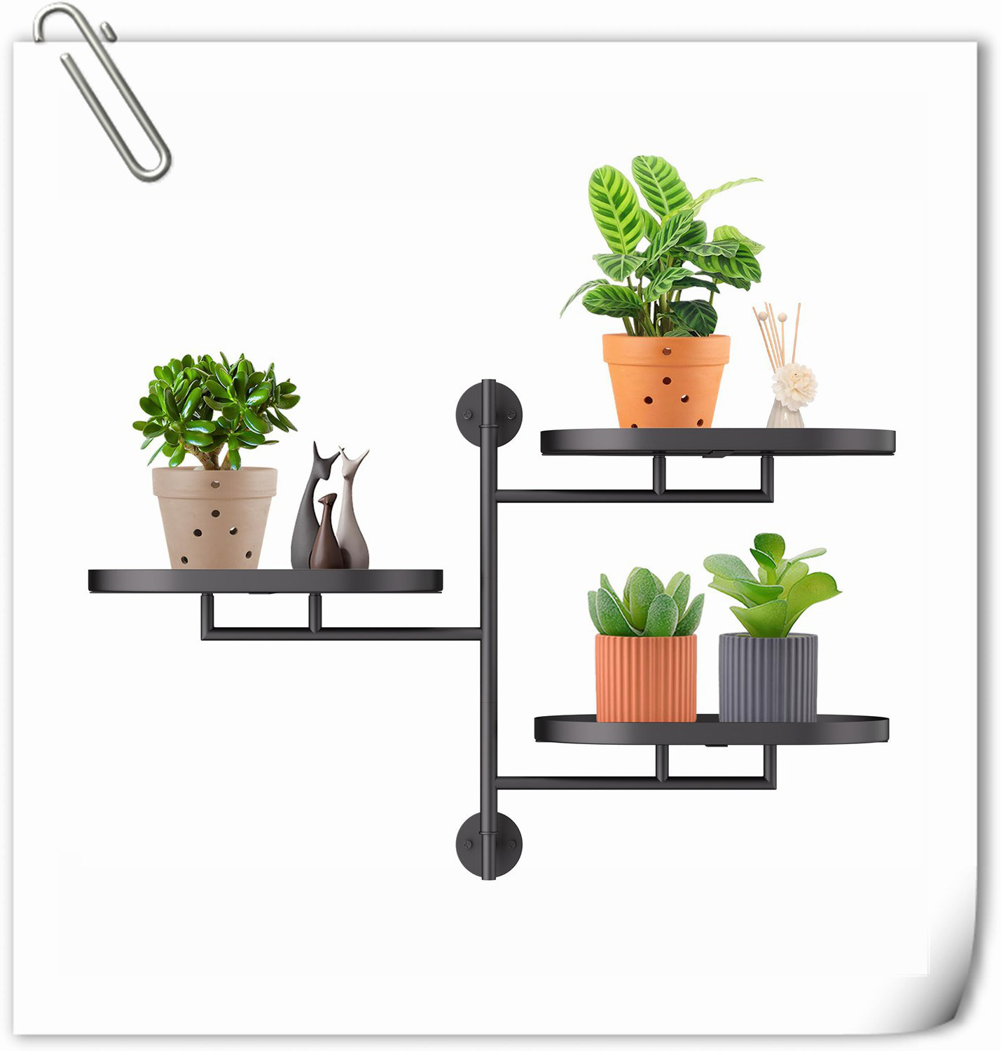 Latitude Run® Rotating Window Plant Shelves For Multiple Plants Indoors ...