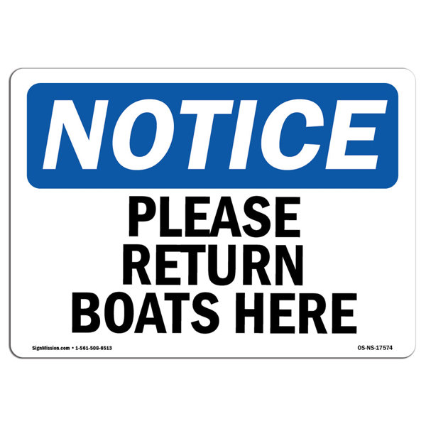 SignMission Please Return Boats Here Sign | Wayfair