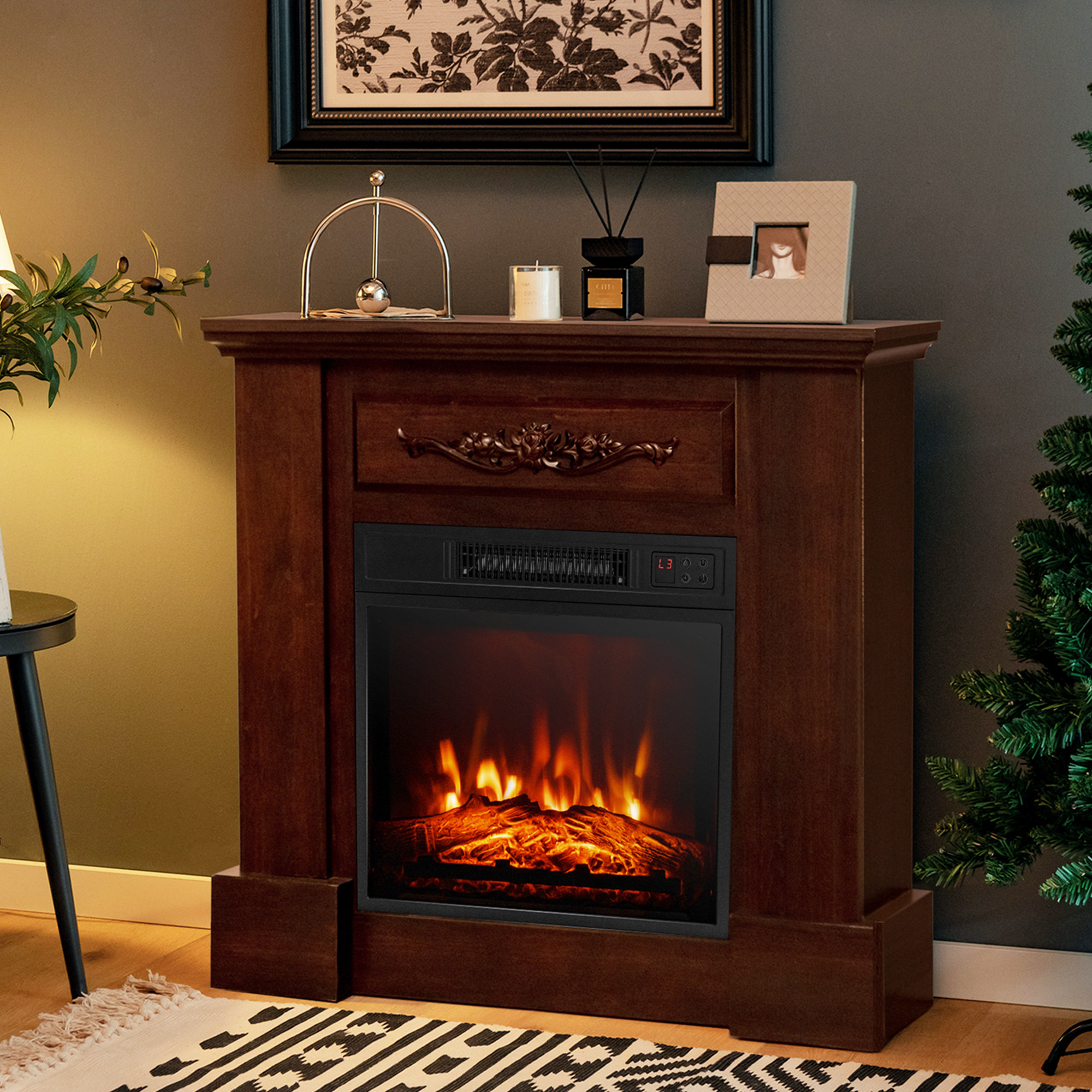 Red Barrel Studio Zachai Electric Fireplace & Reviews | Wayfair