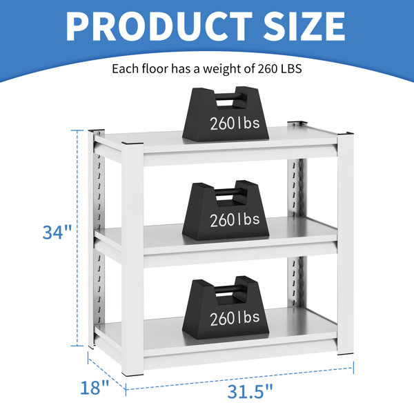 Rebrilliant Paraic 34'' W Steel Height -Adjustable Shelving Unit Fish ...