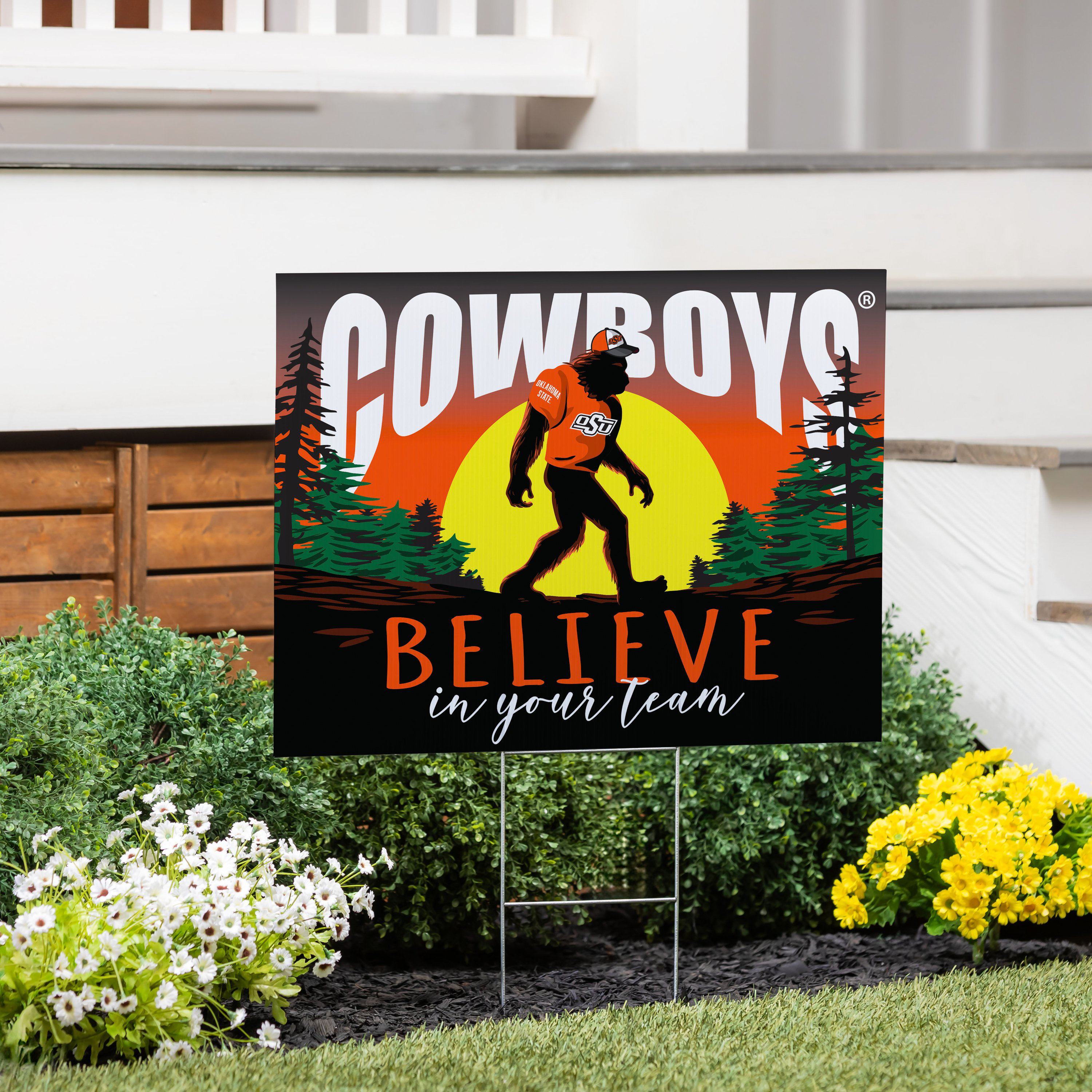 Union Rustic Oklahoma State University Yard Sign, Bigfoot | Wayfair