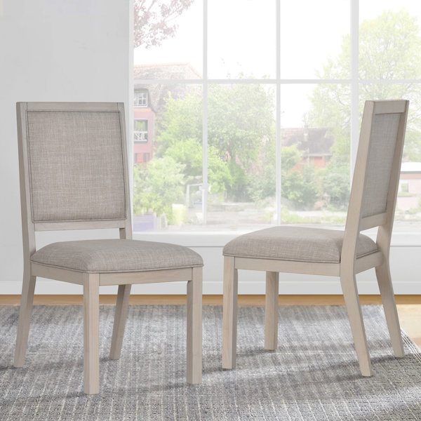 Gracie Oaks Clova Fabric Upholstered Side Chair Wood Leg Dining Chair ...