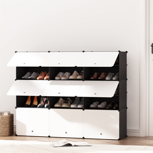 30 Pair Stackable Shoe Storage Cabinet