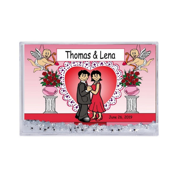 Printed Perfection Personalized Sweethearts - Couple Snow Globe Frame ...
