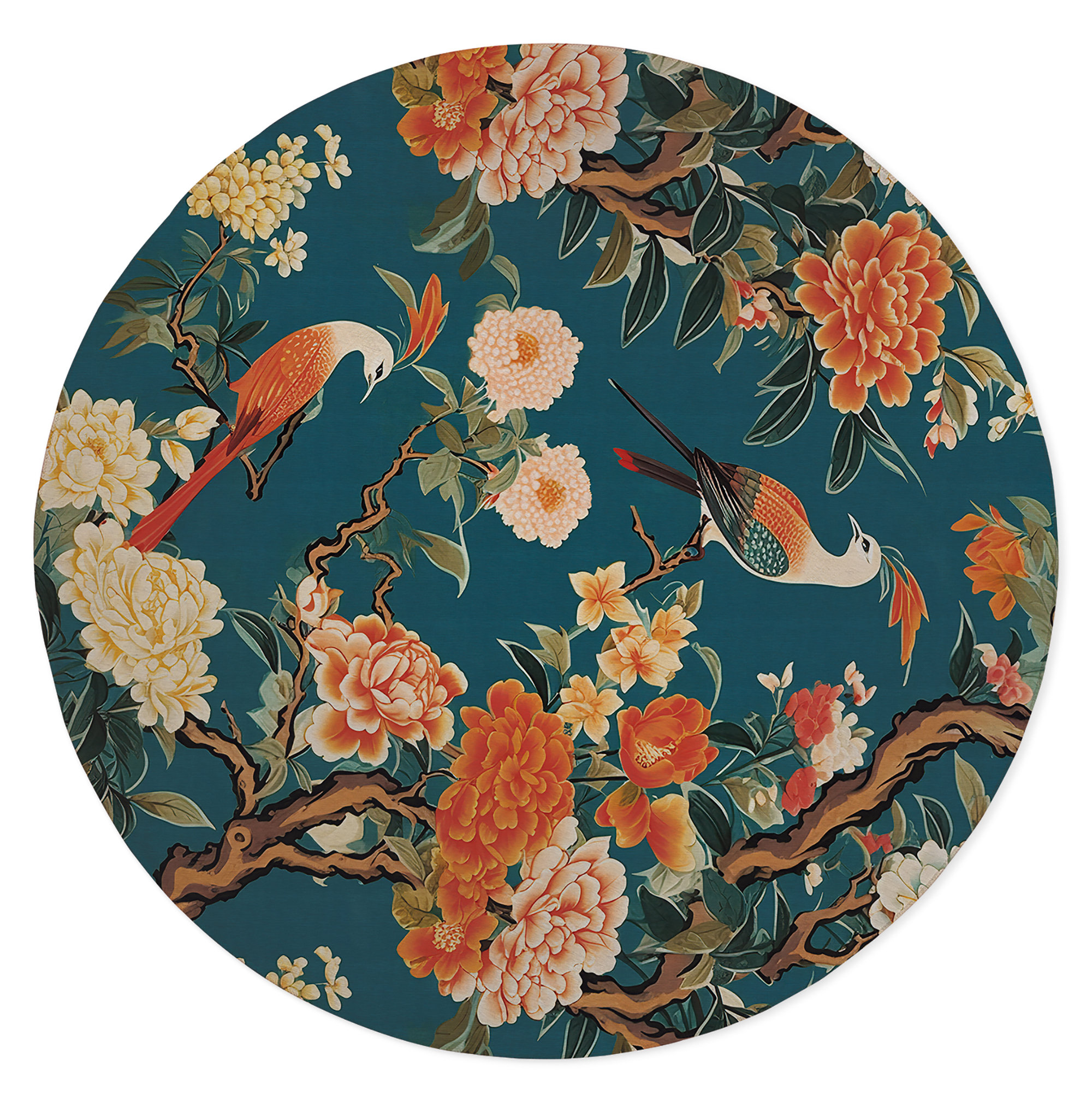 KAVKA DESIGNS LOU BLUE Office Mat By Marina Gutierrez Area Rug | Wayfair