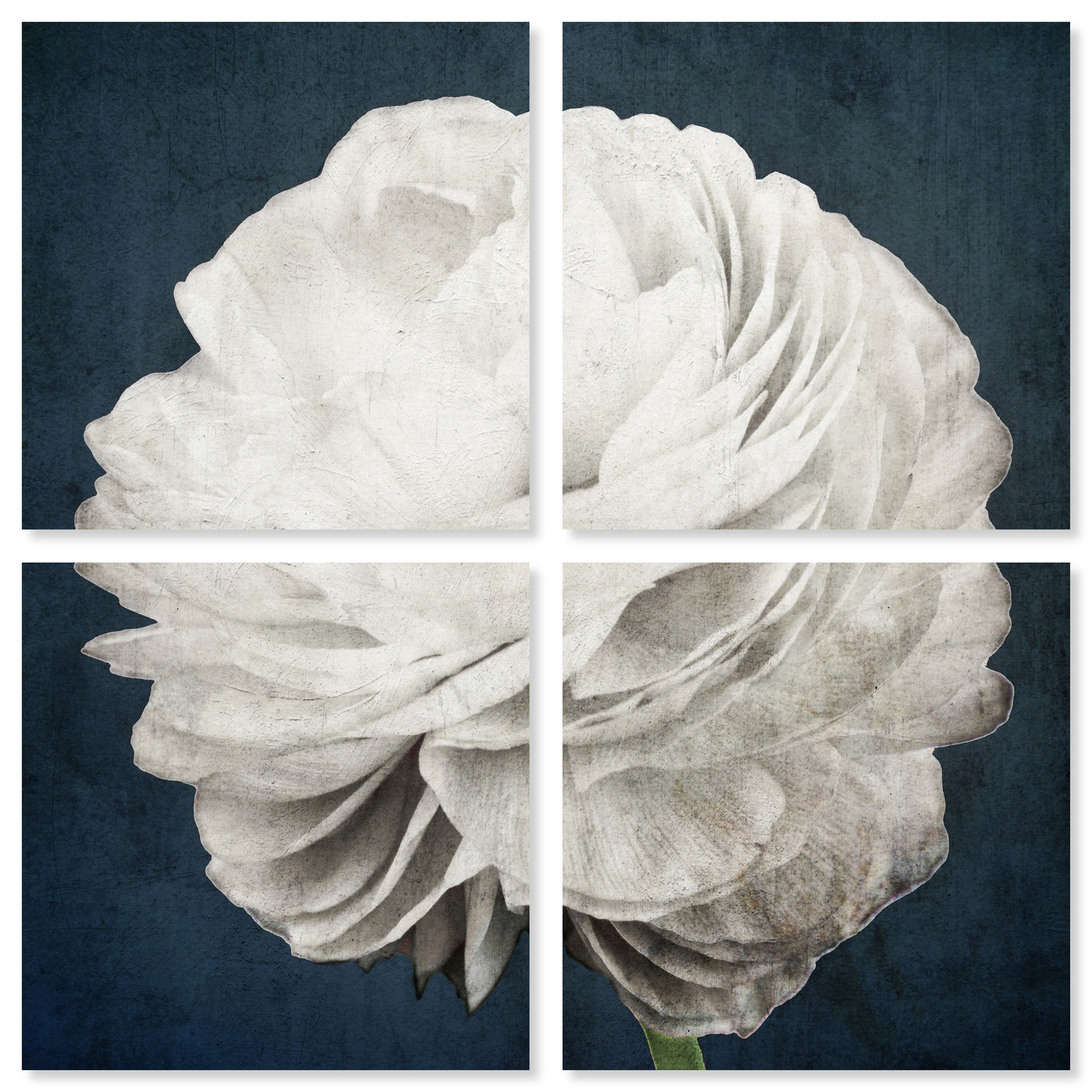 Oliver Gal Glam " Glam Flower Traditional Blue " by Oliver Gal 4 ...