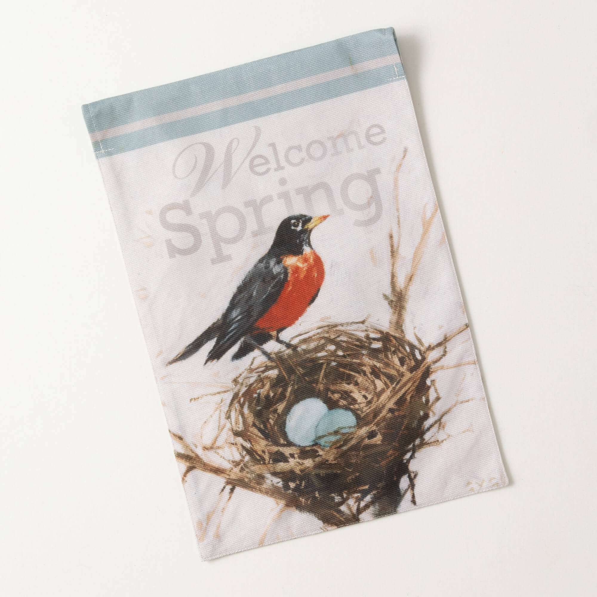 Arlmont & Co. Sullivans Gygi Welcome Spring Robin Flag 18.25"H ...