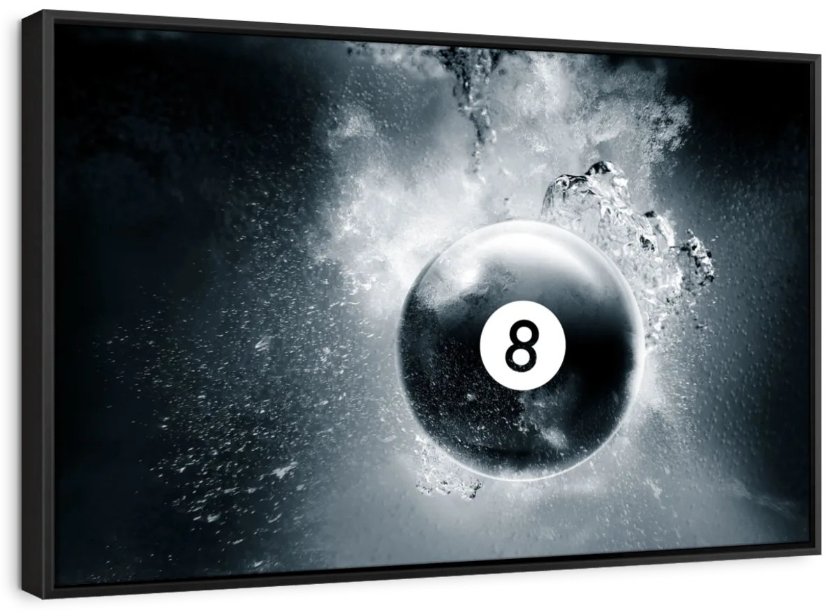 Brayden Studio® " Eight Ball Water Drop Wall Art " | Wayfair