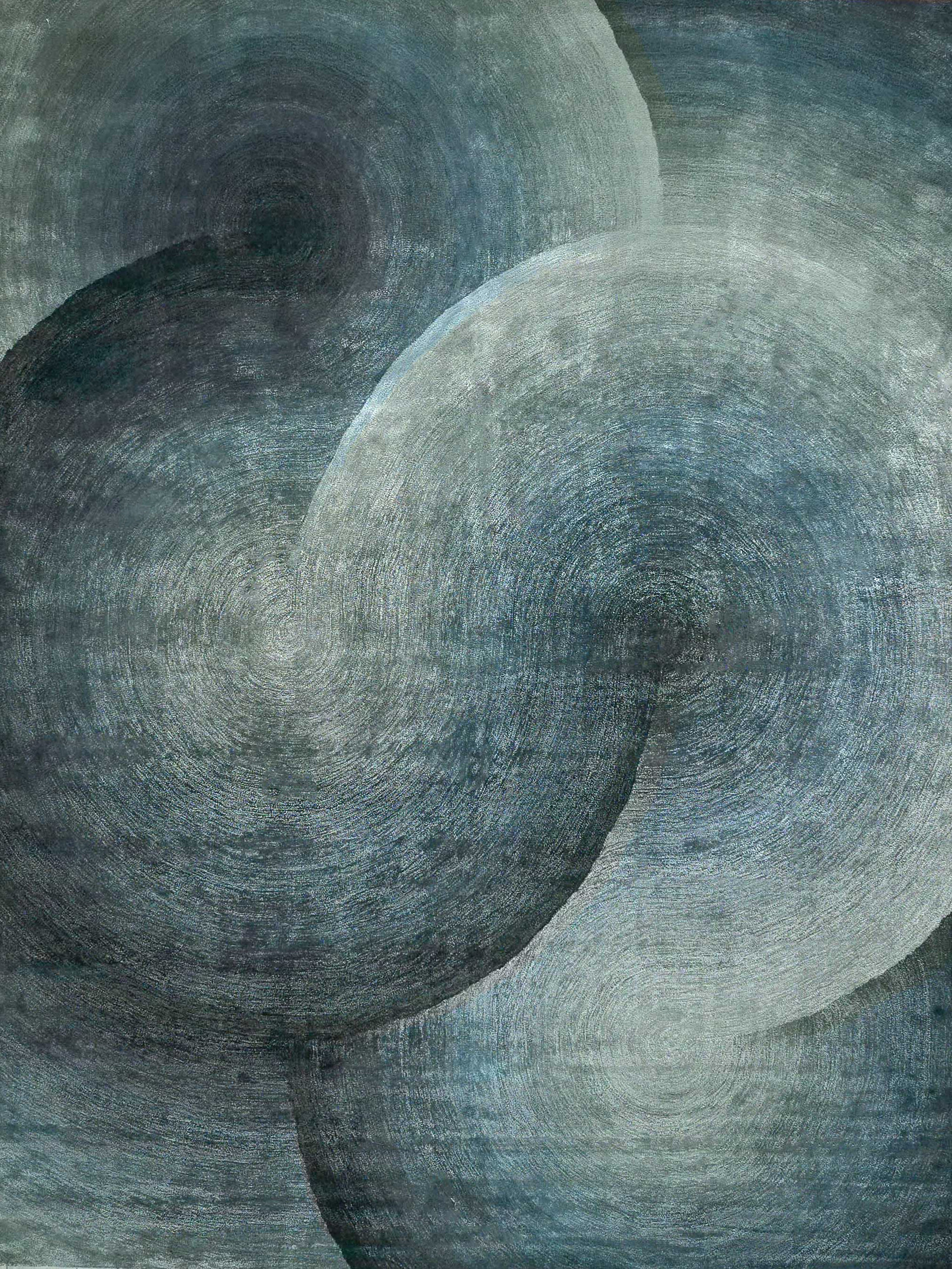 EXQUISITE RUGS Mitomo Handmade Wool/Bamboo Silk Sea Green Area Rug ...