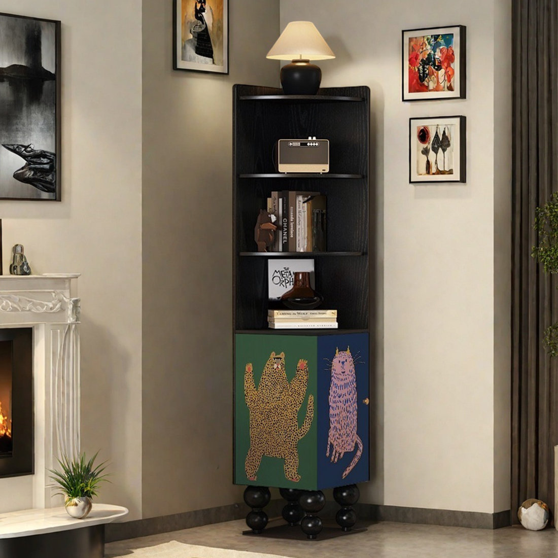 interanest Modern home corner cabinet interesting bookcase | Wayfair