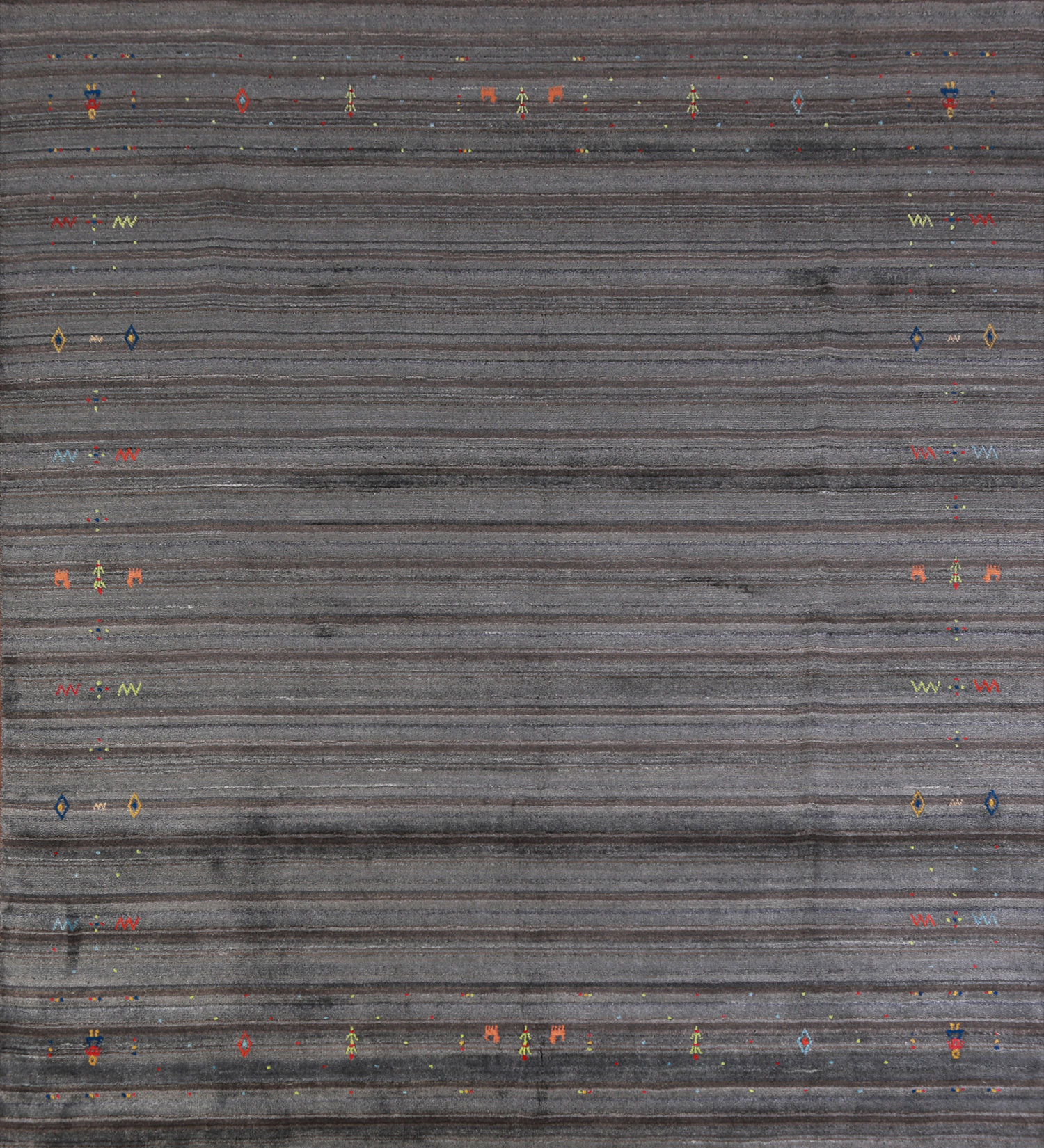 Foundry Select Square Wool Tribal Gabbeh Indian Area Rug 8x8 | Wayfair