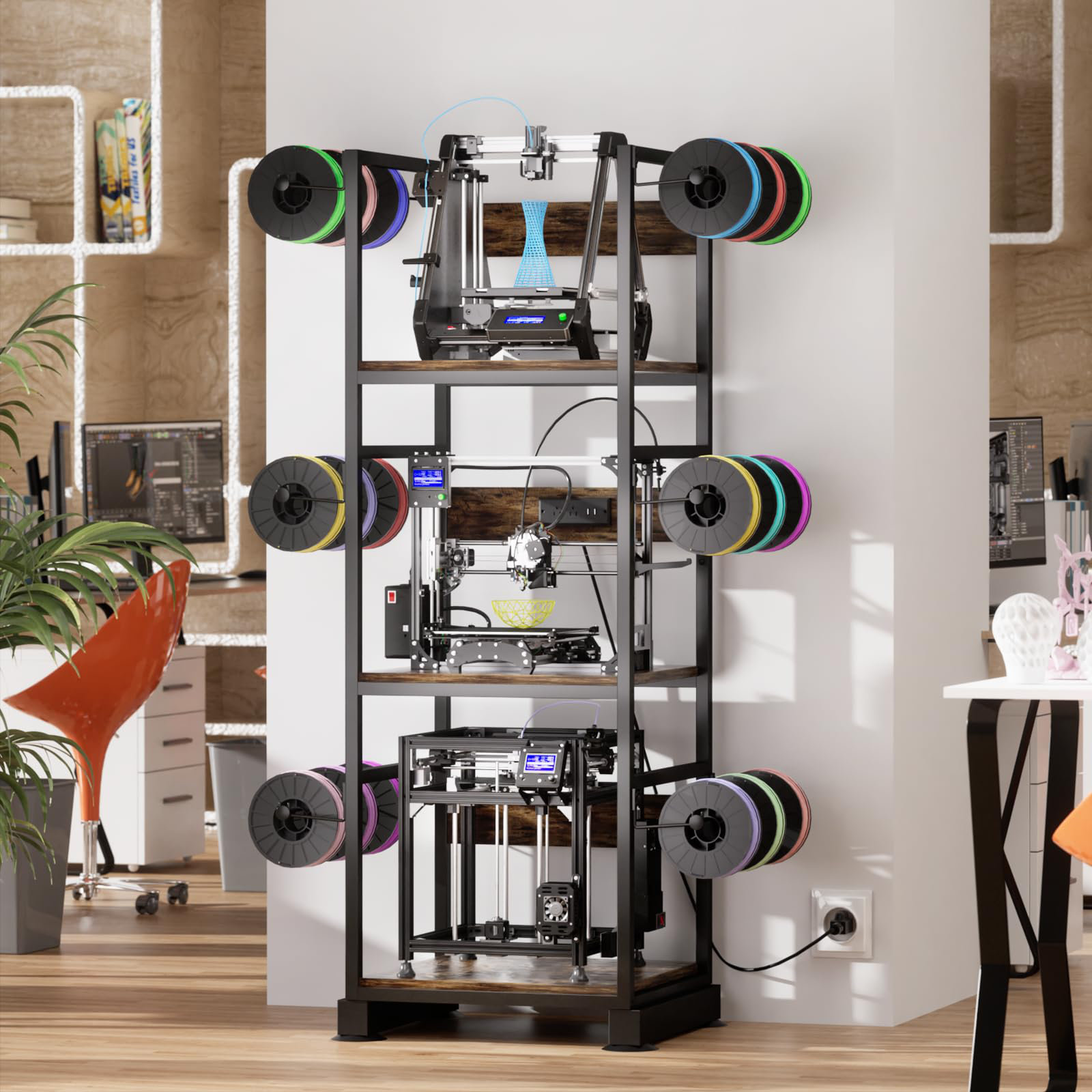 NINGBOJUSEN 3D Printer Stand With Filament Storage - Wayfair Canada