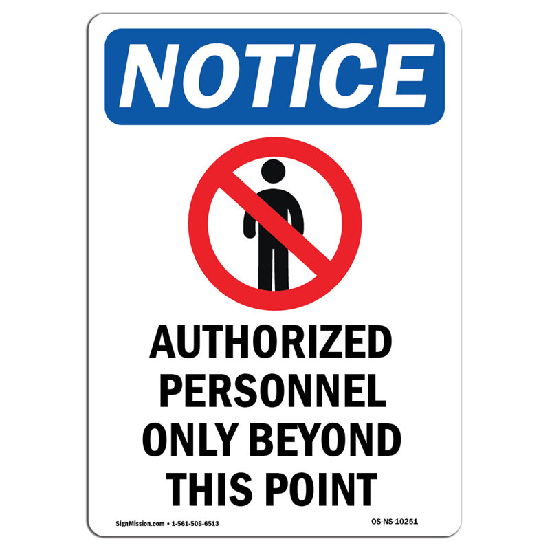 SignMission Authorized Personnel Sign | Wayfair